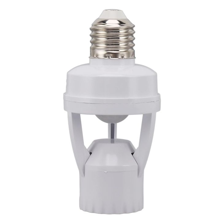 Motion Sensor Light Socket,PIR Motion, E27 Screw Bulb Adapter, Auto On ...