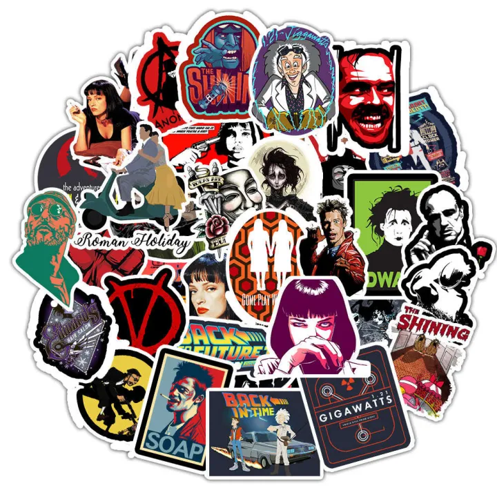 【Hottest Trends】50pcs Classic Movie stickers For Laptop Luggage Art ...
