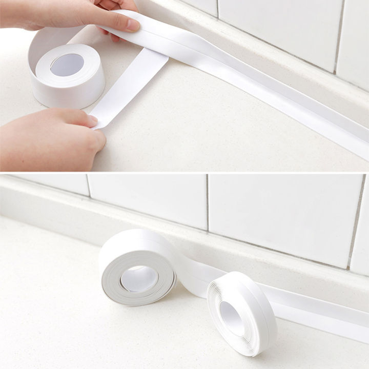 3.2m PVC waterproof kitchen wall seams strip corner anti-bump protector ...