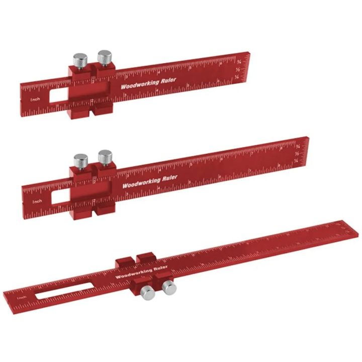 Multifunctional T-Type Precision Pocket Ruler W/ Slide Stop Inch and ...