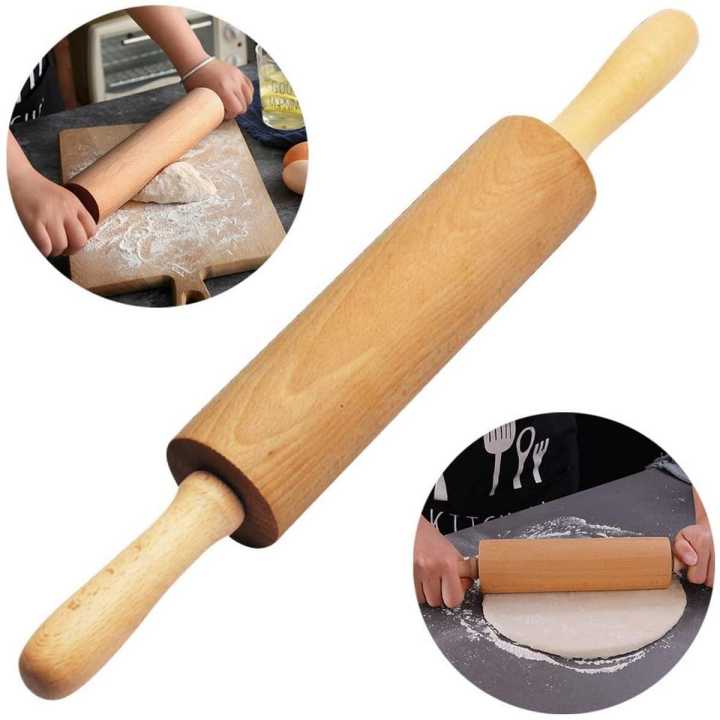 Wooden Rolling Pin / Dough Roller Roti roller chapati roller | Daraz.lk