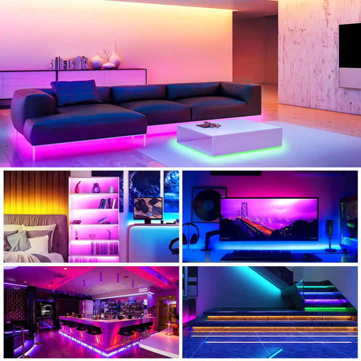 5M Multicolor LED Light Strip Color Changing Music Sync RGB Color for ...