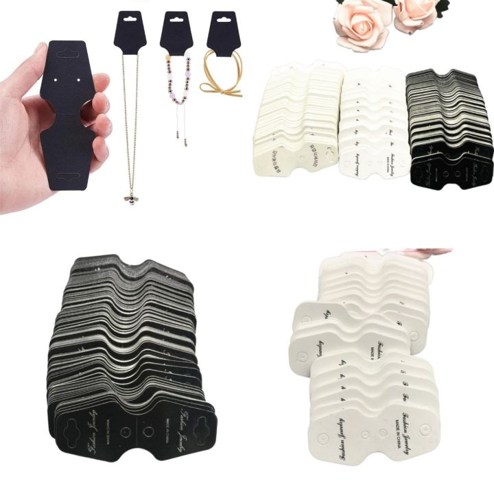 10-50pcs Foldable Necklace Bracelet Display Cards Pre-Punched Hanging ...