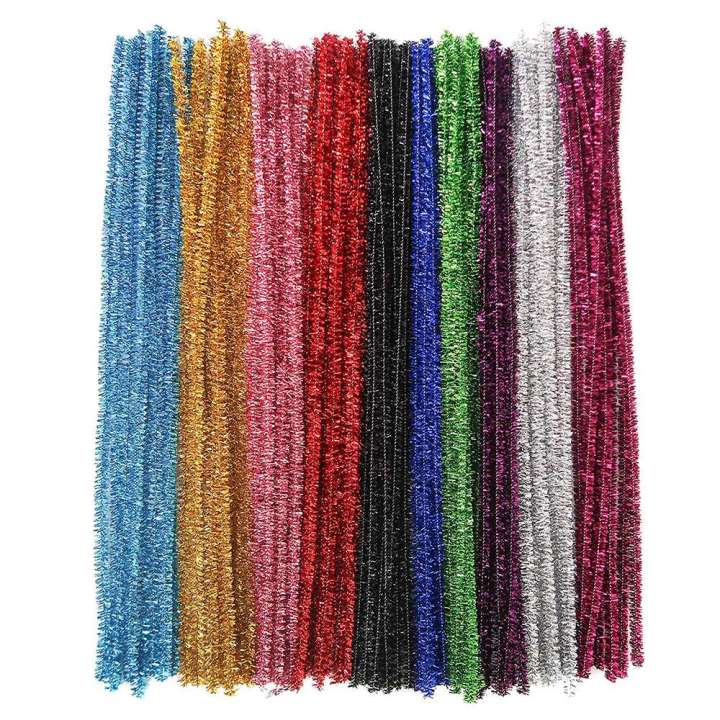 400Pcs Pipe Cleaners 10 Assorted Colors Chenille Stems Craft Supplies ...