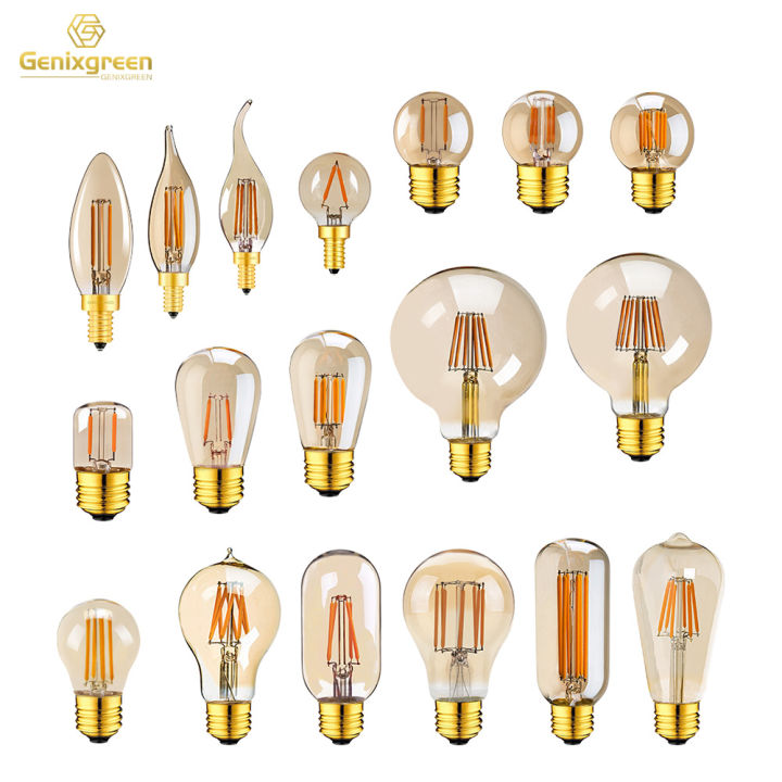 Retro Vitange Edison Bulbs E14 Filament Led Lamp E27 Dimmable Led Bulb G125 G40 G80 A19 ST64 ...