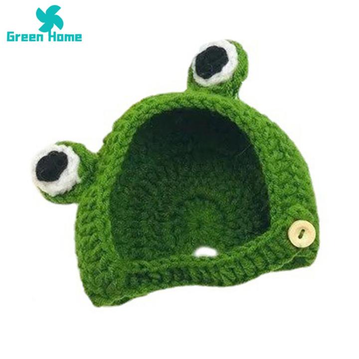 Pet Accessory Hand-knitted 3d Frog Eye Pet Hat for Cats Dogs Cute Warm ...