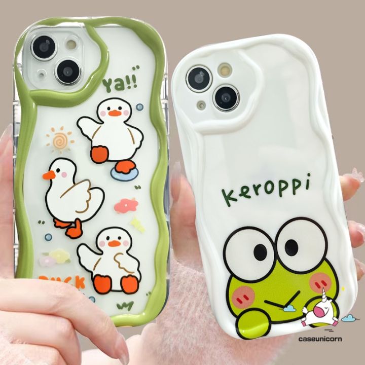 Creative Cartoon Frog Keroppi Cute Animal Duck Doodle Couples Case ...