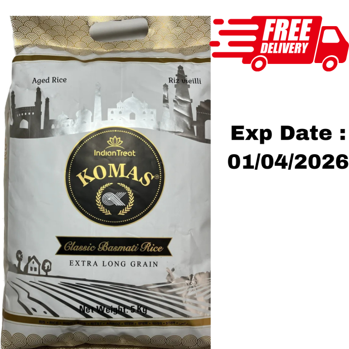 INDIAN TREAT Komas Basmati Rice 5kg | Daraz.lk