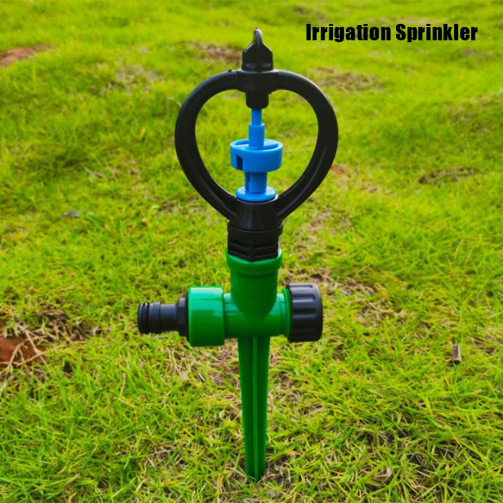 Garden Farm Irrigation Sprinkler With Support 360 Degrees Rotary Lawn ...