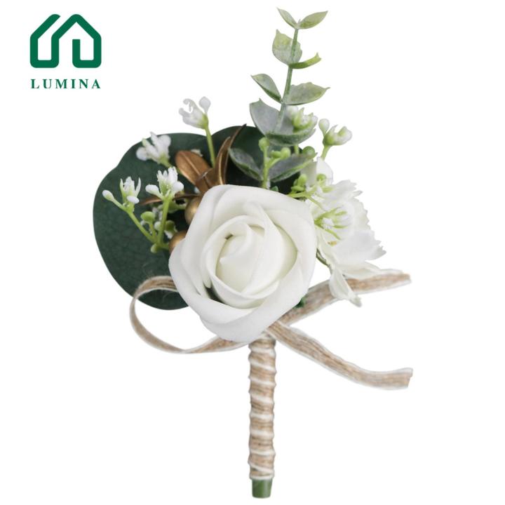 Lumina Sparkling Dress Brooch Elegant Flower Shaped Groom Brooch for ...