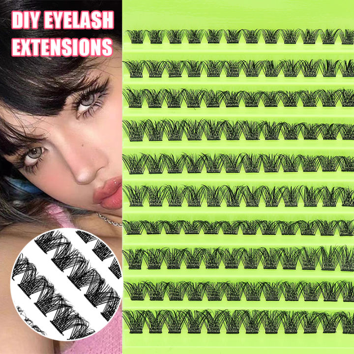 DINGSEN DIY Individual lashes at home Dense Segmented False Eyelashes ...