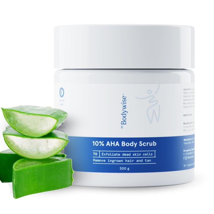 Be Bodywise 10% Lactic AHA Exfoliating Body Scrub For Tan Removal ...