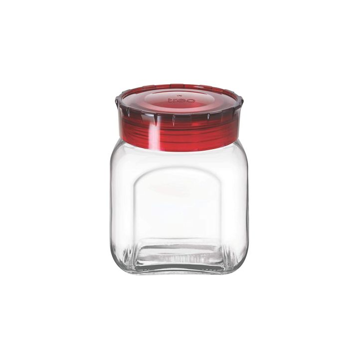 Square Glass Storage Jar, 800 ml, Transparent | Daraz.lk