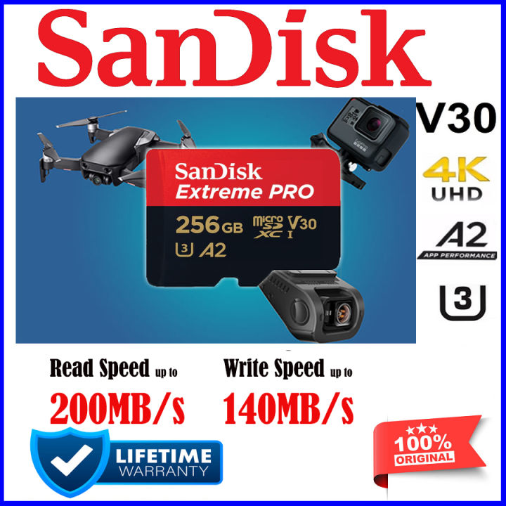 Extreme Pro 256GB Micro SD Memory Card 200Mbs | Daraz.lk