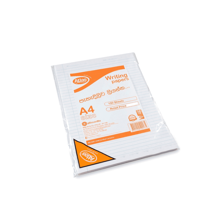 Atlas writing papers 100 sheets a4 size | Daraz.lk