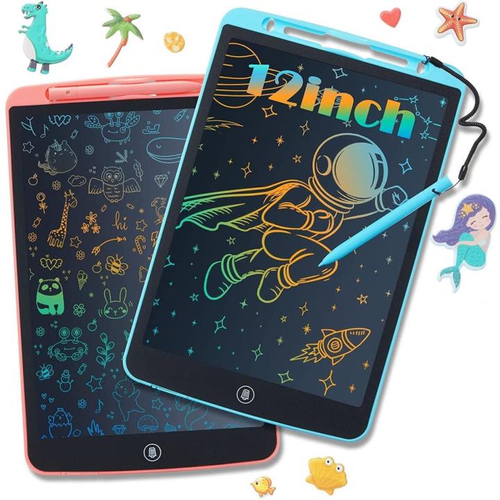 LCD Writing Tablet 12Inch Colorful Doodle Board Erasable Sketch Drawing ...