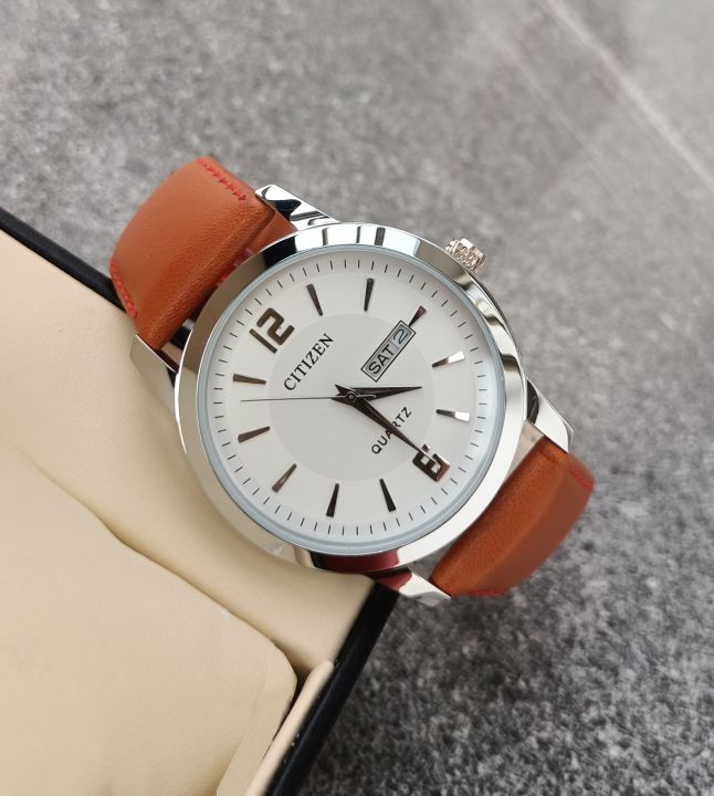 Citizen Brand Genuine Leather Men's Watch - Japanese Movement | Daraz.lk