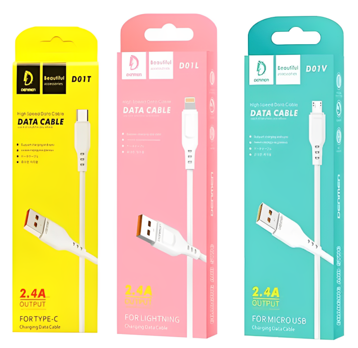 Denmen High-Speed Charging & Sync Cable | 2.4A Output for Micro USB ...