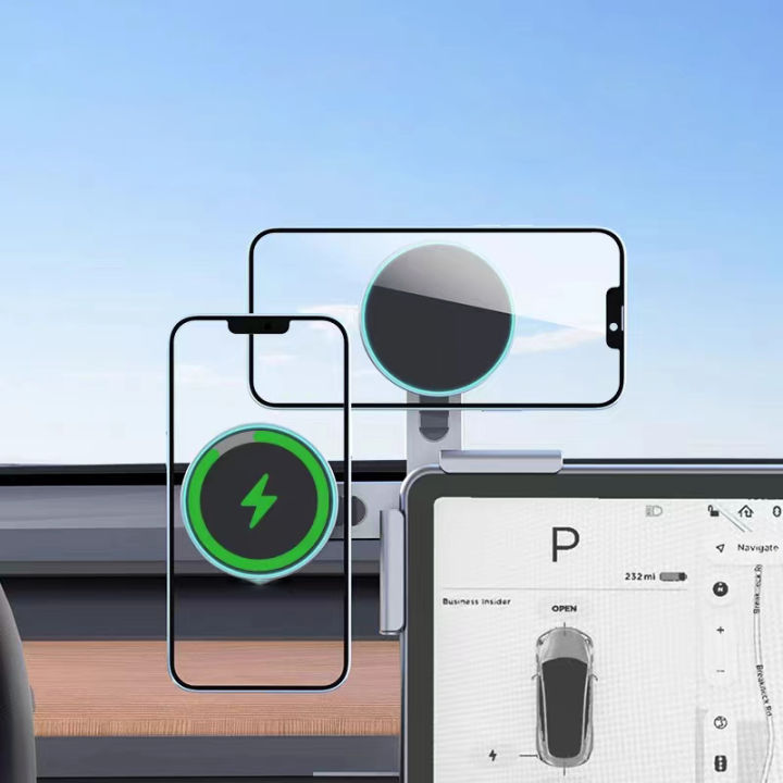 Foldaway Car Phone Mount Holder 15W Magnetic Magsafe Macsafe Wireless ...