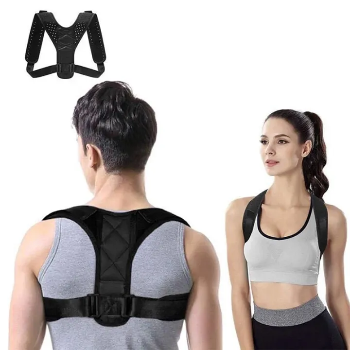 28 To 43 Unisex Adjustable Back Brace Support Invisible Shoulder ...