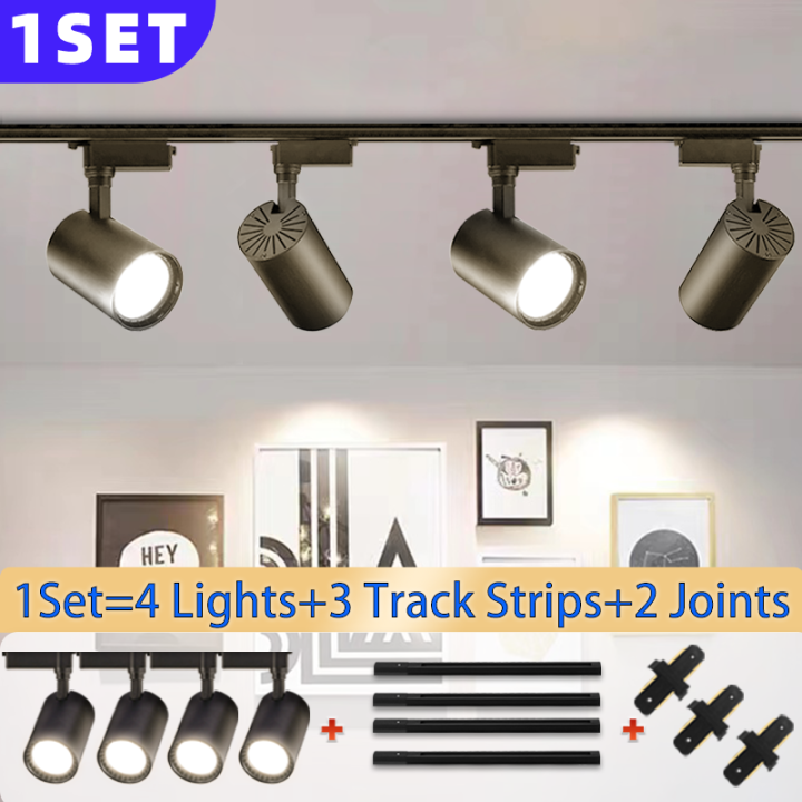 Led Track Light 220V Rail Lamp Set Spotlights Ceiling 12 20 30 40w For ...