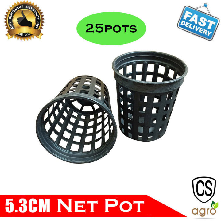 Plastic Flower Net Pot Orchid Hydroponic 5.3cm*5cm 25pots in set Garden ...