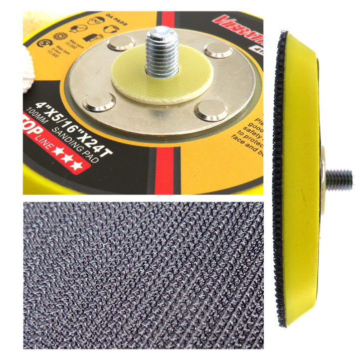 VIBRATITE 4 Inch 100mm Pneumatic Polishing Disk Self-Adhesive Flocking ...
