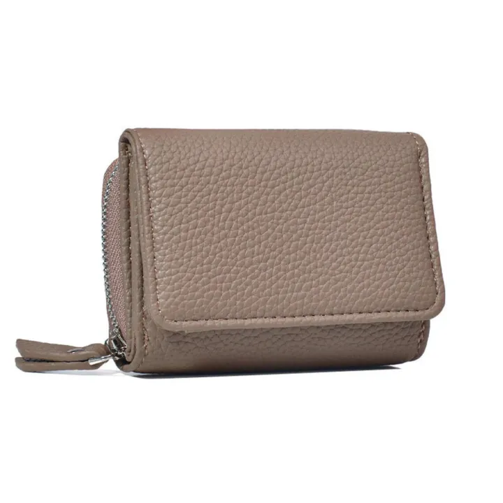 Mini Women's Short Wallet Fashion PU Leather Solid Color PU Leather ...
