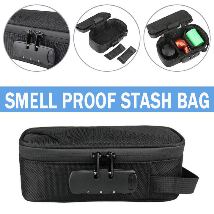 Stash Case Smell Proof Bag Lockable Carry Case Odorless Storage Carbon ...