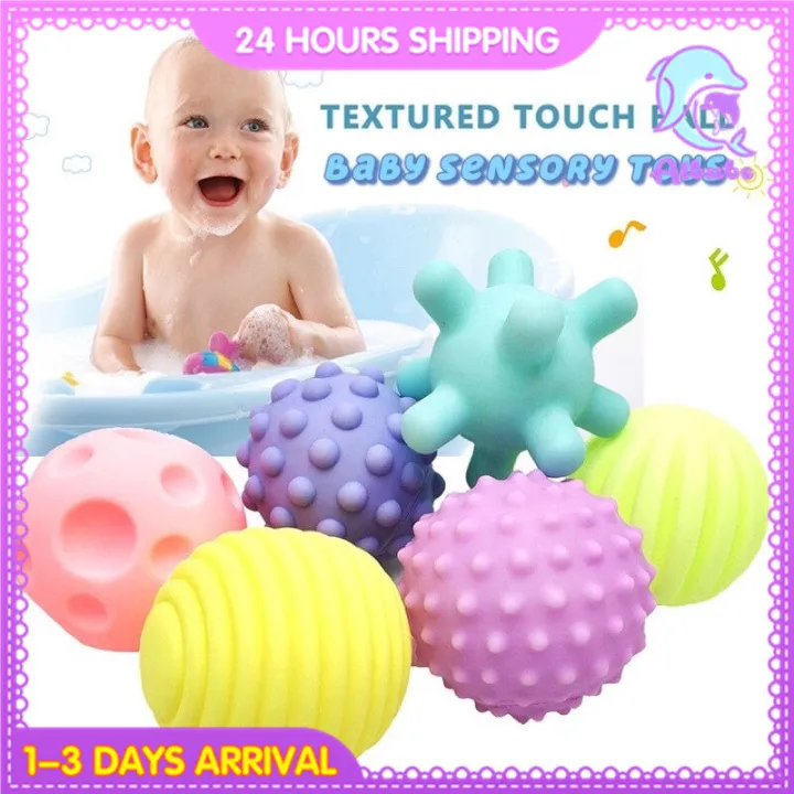 6Pcs Baby Sensory Touch Hand Ball Toys Rubber Textured For Children ...