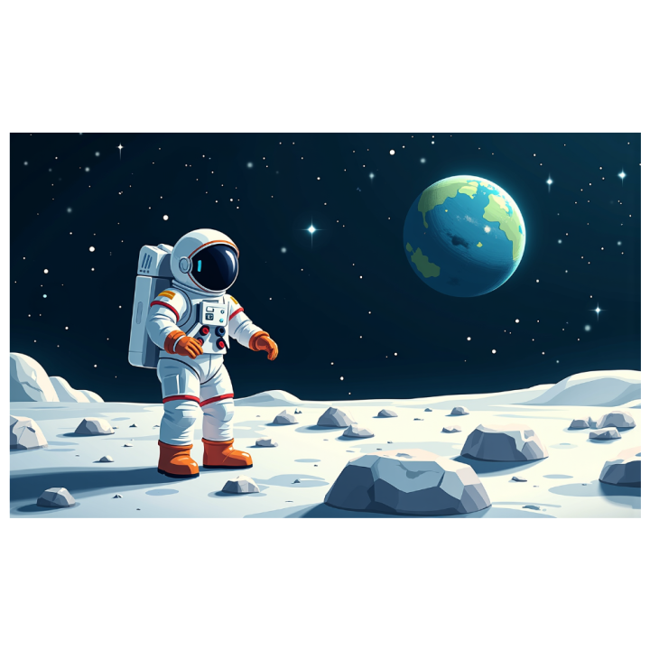 Astronaut Moon Mission Banner for Science Classroom Space Exhibition ...