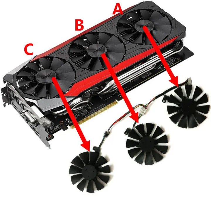 X VEGA060 10 Graphics Card Fan, GA Cooler, 0S12HHLD09213pcs/Set P ...