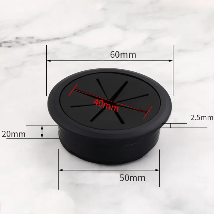 1PCS Desk Wire Hole Cover ABS Plastic Cable Box Computer Hole Table ...