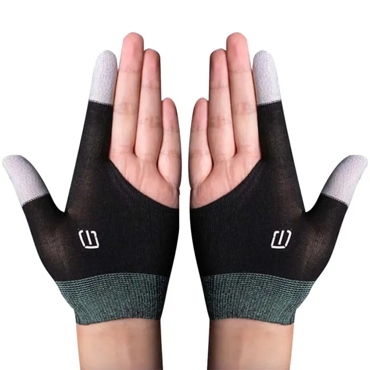 1/2Pairs Finger Gloves For Mobile Games PUBG Nylon Sensitive Anti-slip ...