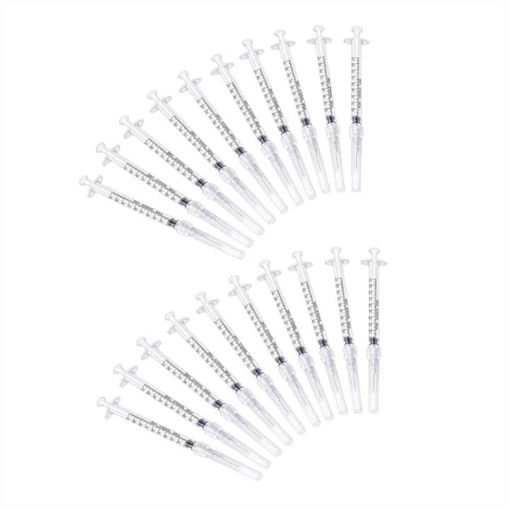 20 Pack Syringe with 27Ga 1/2 Inch Needle, 1Ml Plastic for Glue ...