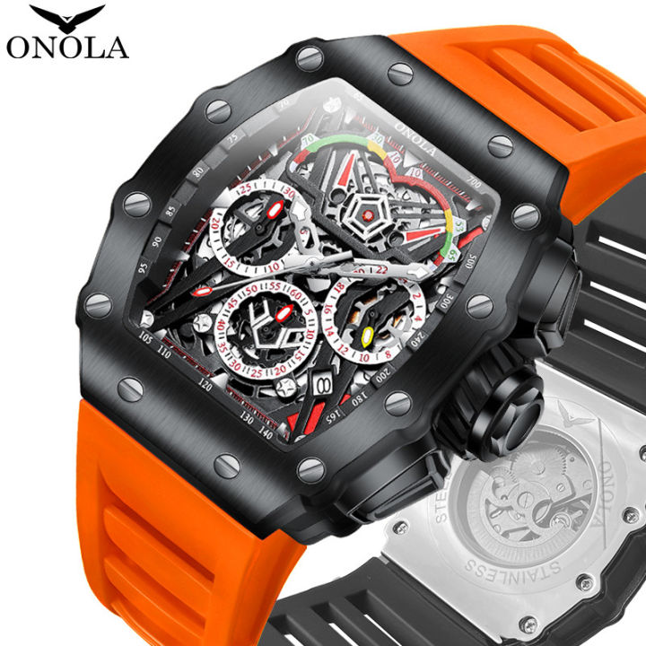 ONOLA brand fashionable business luxury waterproof silicone strap fully ...