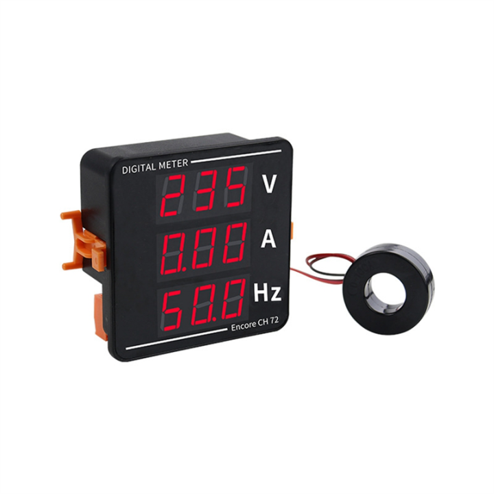 AC Ammeter Voltmeter Three Display Current Voltage Frequency Meter ...