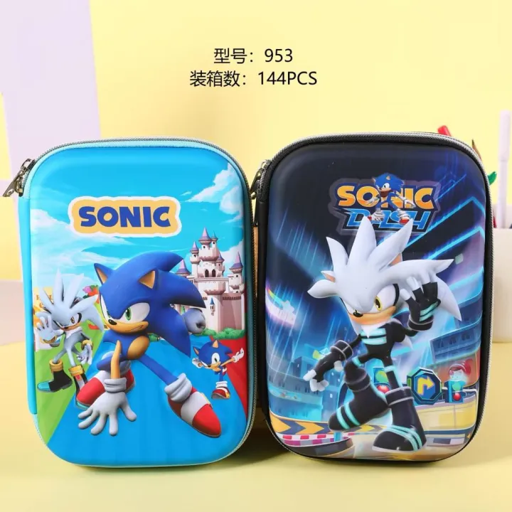 Sonic Pencil Case - Large Pencil Case - Sonic pencil case with 3 ...