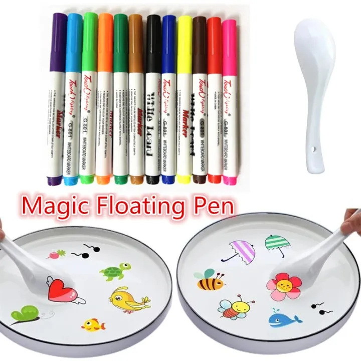 Magical Floating Pen Drawing Toy Children Magic Suspension Water ...