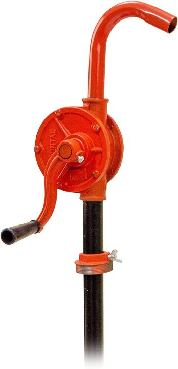 Rotary Barrel Pump, Red and Black, Oil Transfer Hand Pump, 55 Gallon ...