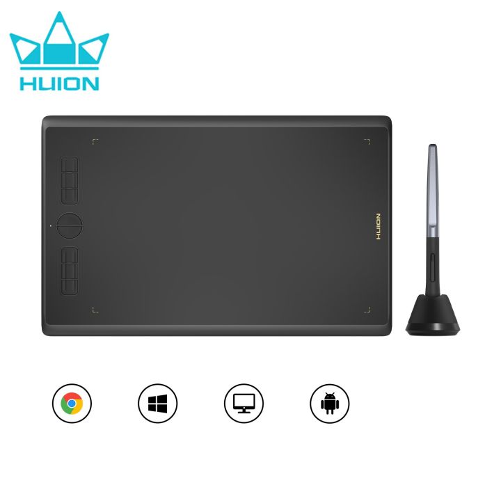HUION H610X Graphics Tablet Drawing 8192 Levels Pressure Battery Free ...