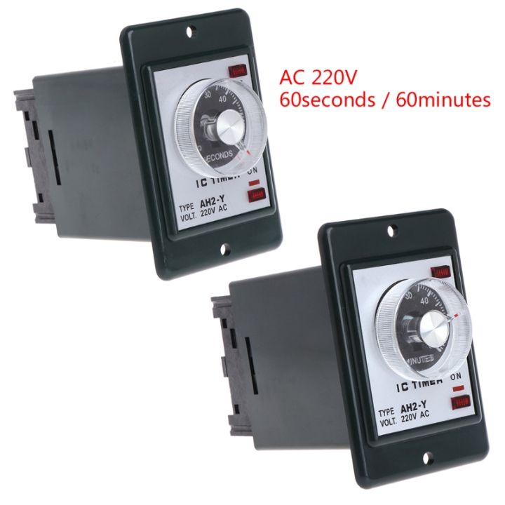 0-60 Seconds/minutes Power On Delay Timer Time Relay W Socket Base Ac ...