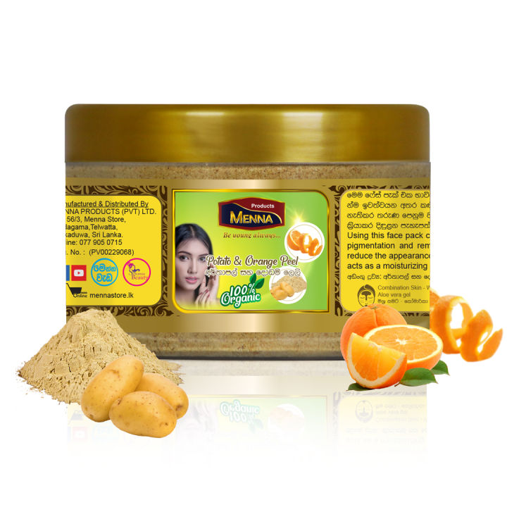 Menna Products Potato & Orange Peel Face Pack | Daraz.lk