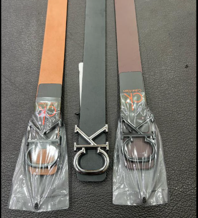 CK Genuine Leather Mixed Belt Men Luxury Designer Belts Split High ...