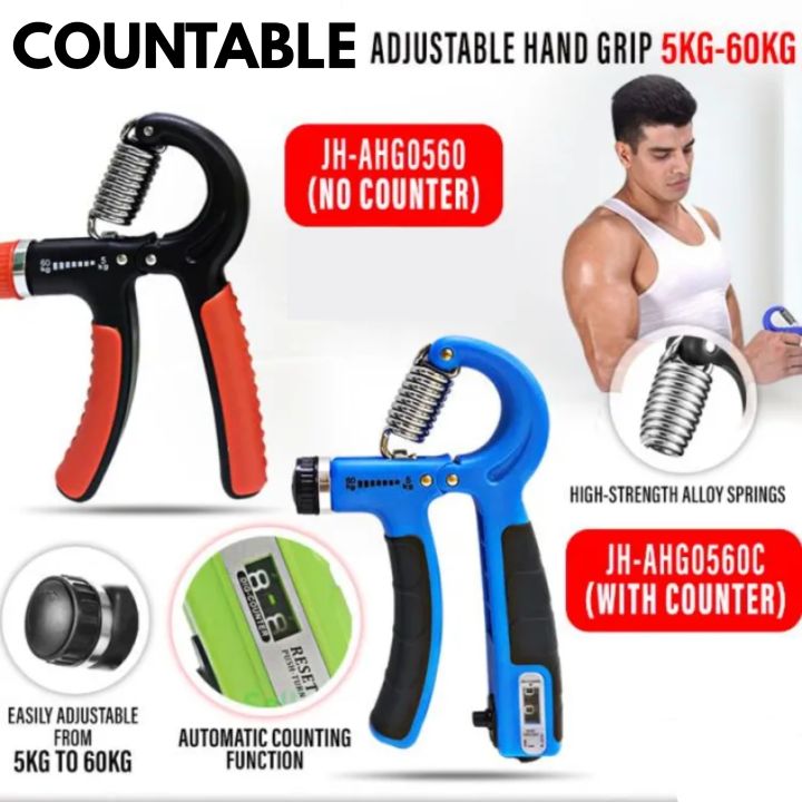 Countable Heavy Hand Grip Adjustable Wrist Arm Muscle Training Increase ...