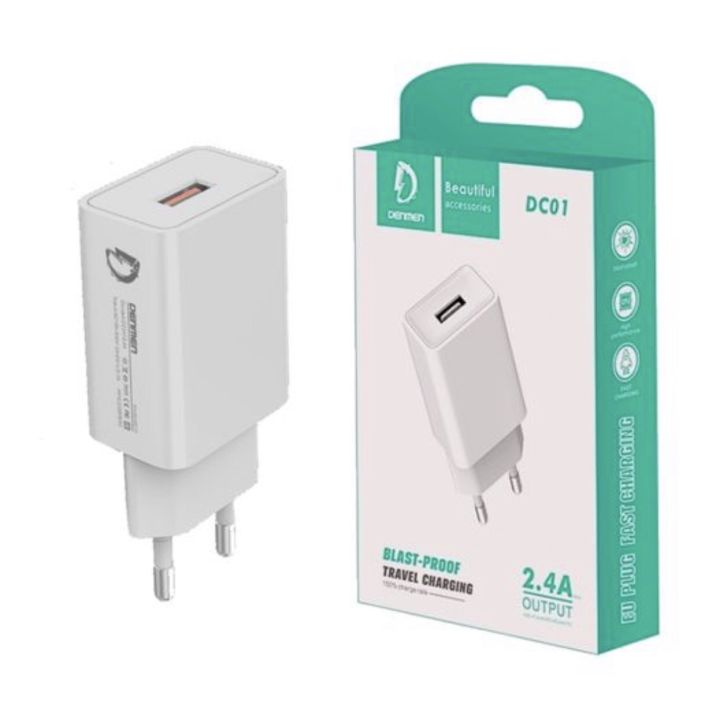 Best Quality Denmen DC01 Single Port Charger USB Power adapter | Daraz.lk
