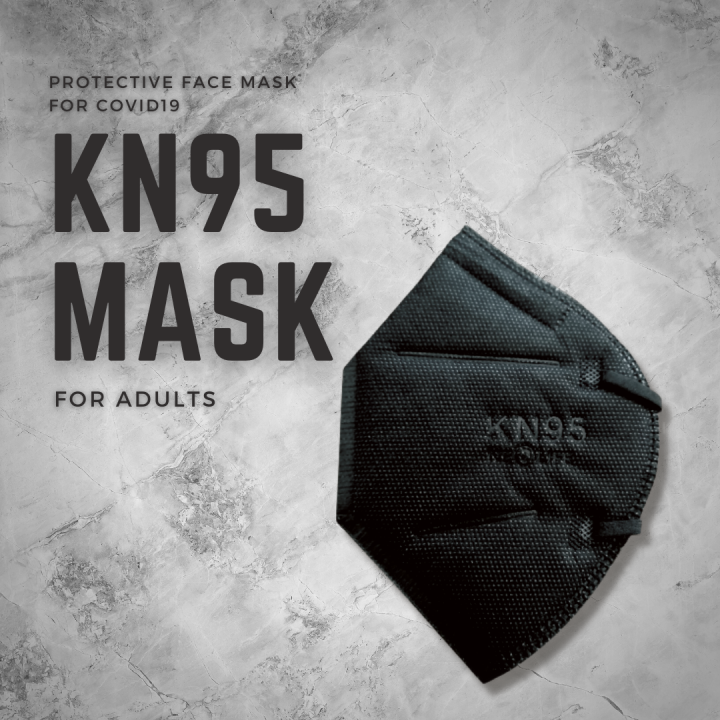 KN95 Black mask / Disposable Breathable Protective Woven Disposable ...