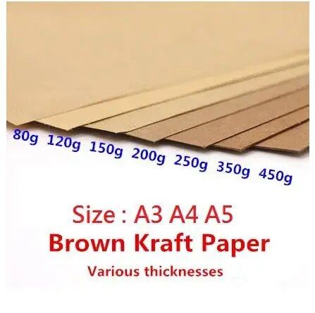 50 s/Lot A5 A4 Kraft Brown Paper Craft Thick Board Cardboard Card DIY ...
