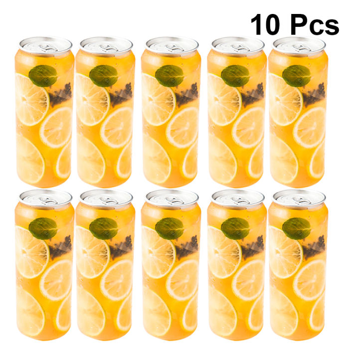 10PC 500ml Plastic Transparent Bottle Disposable Empty Juice Bottle PET ...