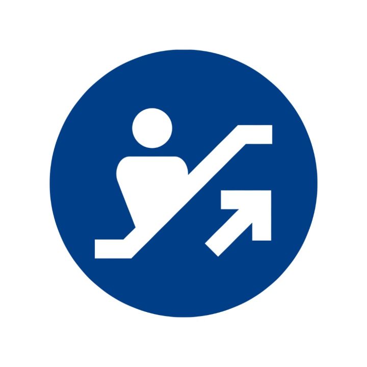 Escalator up sticker - circle - 6inch x 6 inch | Daraz.lk